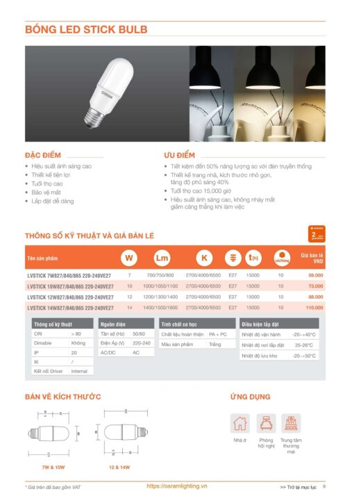 Catalogue Osram 2026 áp dụng cho đại lý | NPP Ledvance Osram
